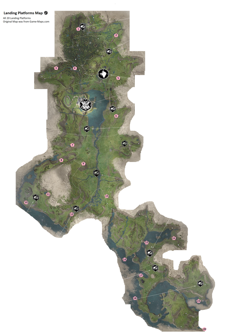 Hogwarts Legacy: All 20 Landing Platform Locations - Emmie Jacob Game ...