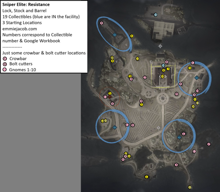 Sniper Elite: Resistance Lock, Stock and Barrels Collectibles Map ...